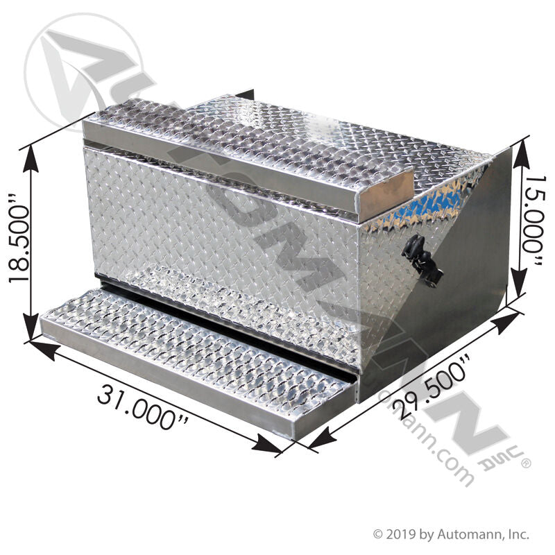 562.SBB30A "STEP BATTERY BOX 19X30X31 ALUMINUM – RPS DISTRIBUTORS INC
